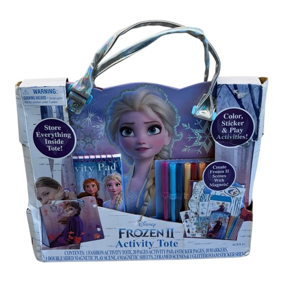 Disney | Toys | Disney Frozen 2 Expandable Activity Tote Color Stickers ...